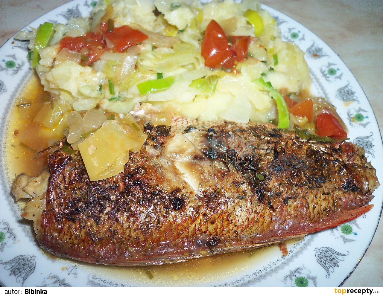 Moc dobrá pečená ryba-Okouník mořský recept - TopRecepty.cz