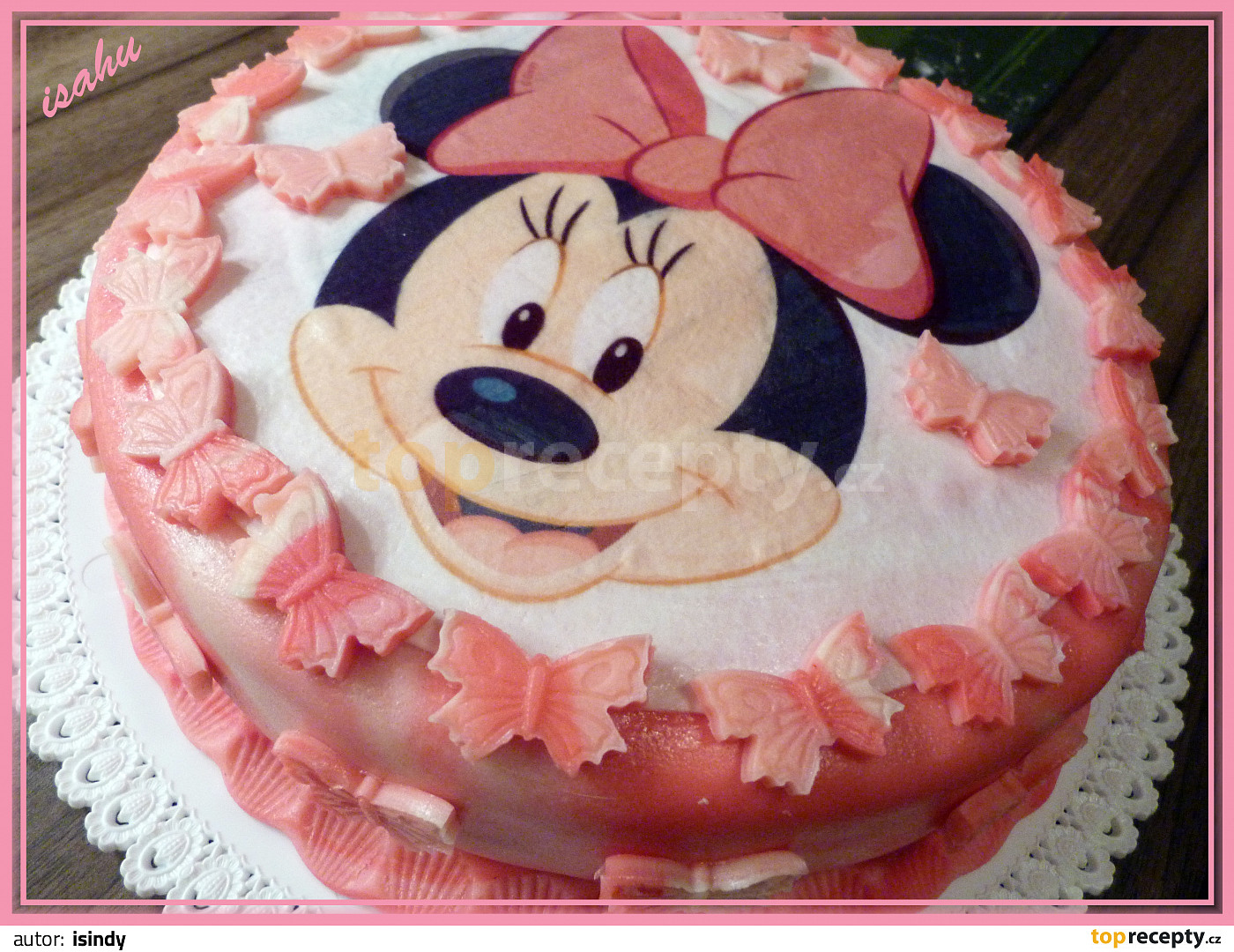 Motýlí dort s Mickey Minnie recept - TopRecepty.cz