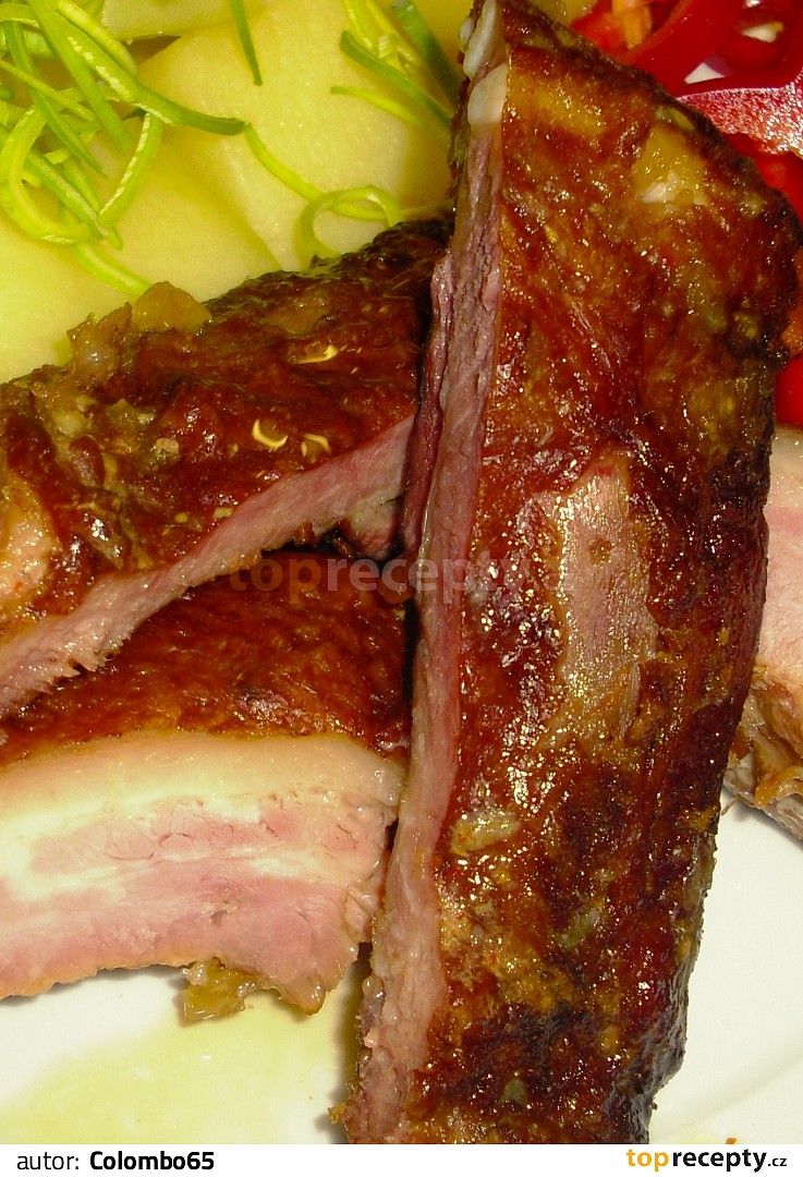 Pečená uzená vepřová žebra-jubilejní recept - TopRecepty.cz