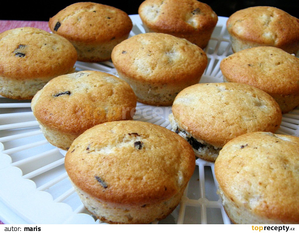 Čokoládovo-banánové muffiny recept - TopRecepty.cz