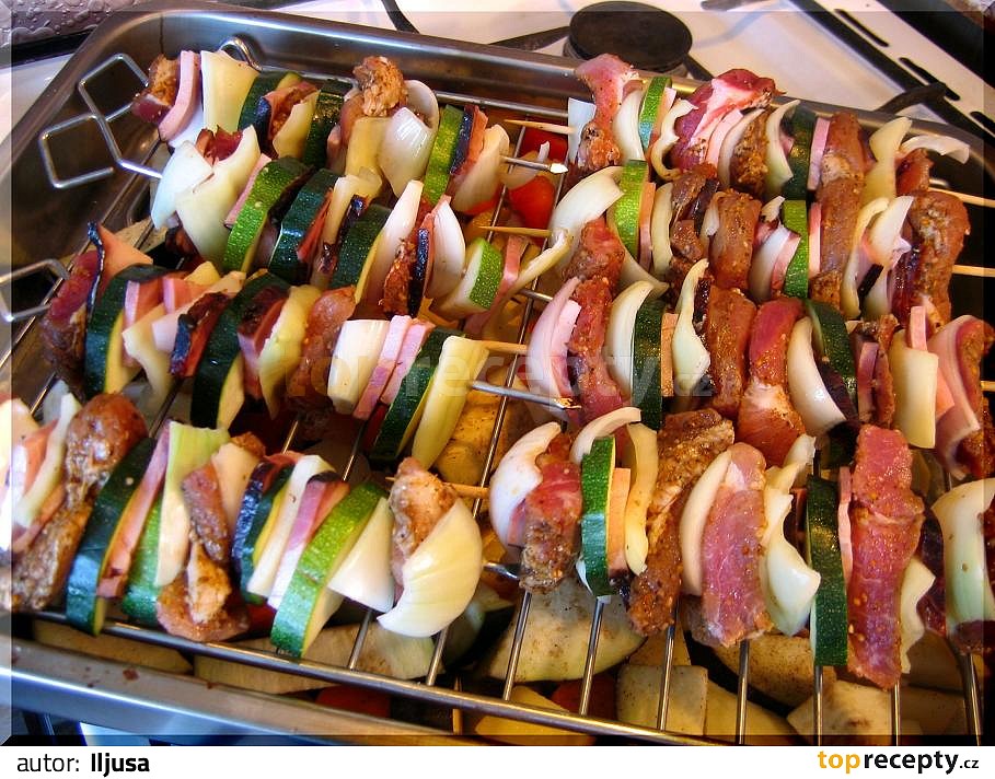 Špízy - dva v jednom recept - TopRecepty.cz