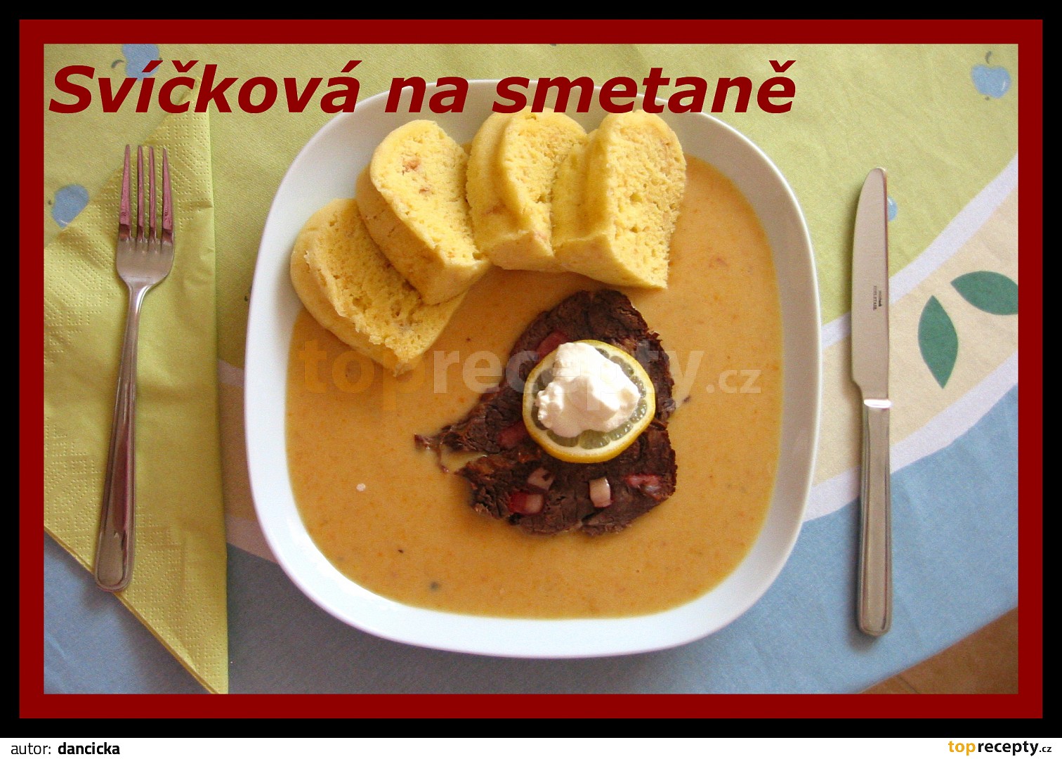 Svíčková na smetaně recept - TopRecepty.cz