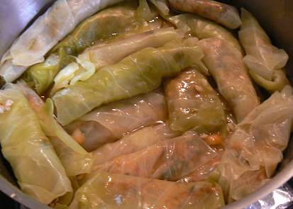 Mahshi cromb - plněné zelné listy směsí rýže (egyptský recept ...