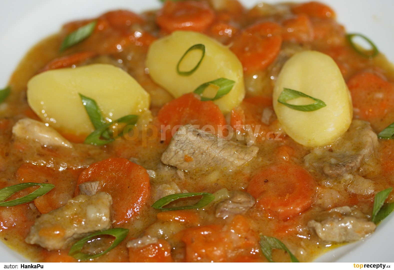 Vepřové maso na mrkvi recept - TopRecepty.cz
