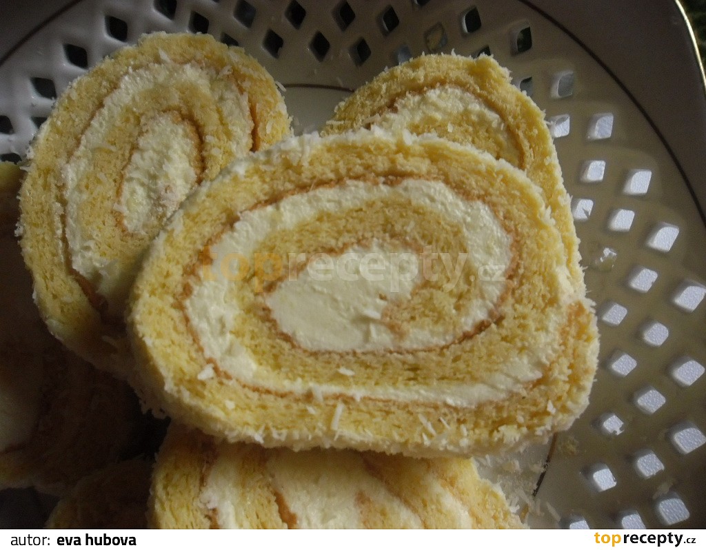 Kokosová roláda recept - TopRecepty.cz