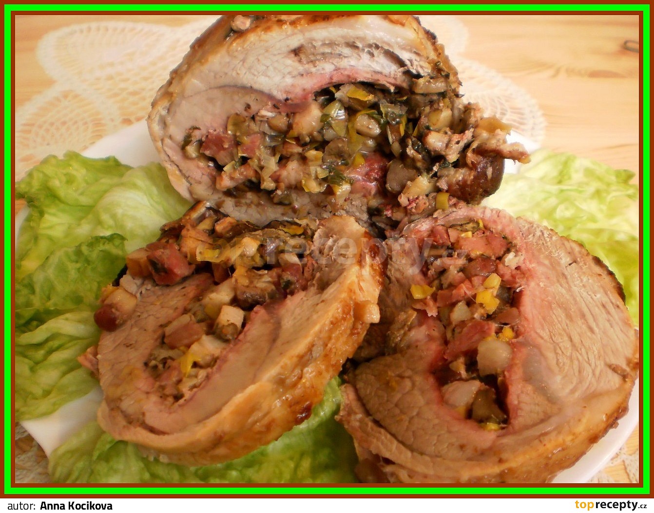Plněné vepřové plecko recept - TopRecepty.cz