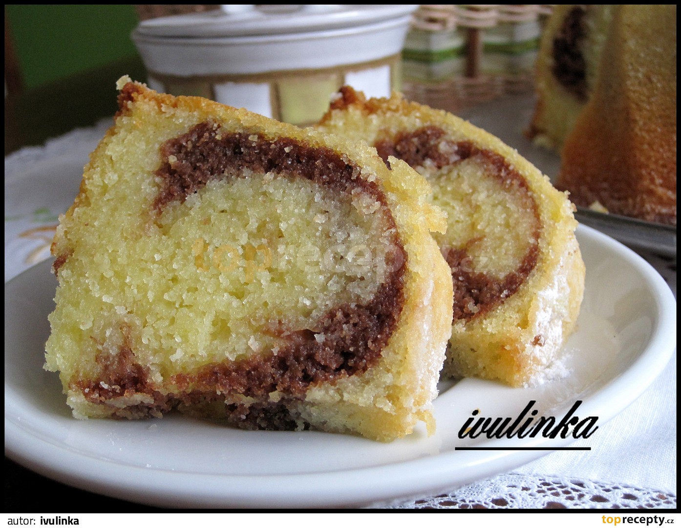 Mramorová bábovka (hrnková) recept - TopRecepty.cz