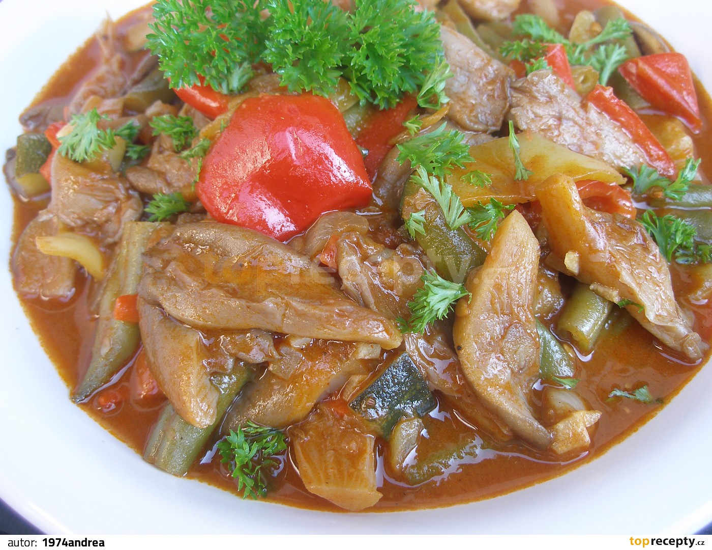 Hlívový paprikáš recept - TopRecepty.cz