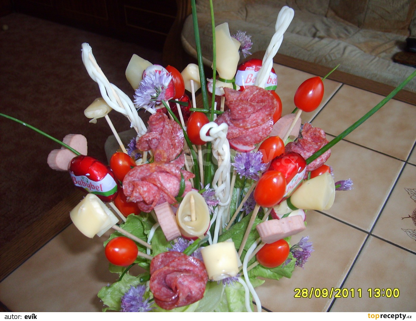 Slaná kytka podle vlastní fantazie recept - TopRecepty.cz