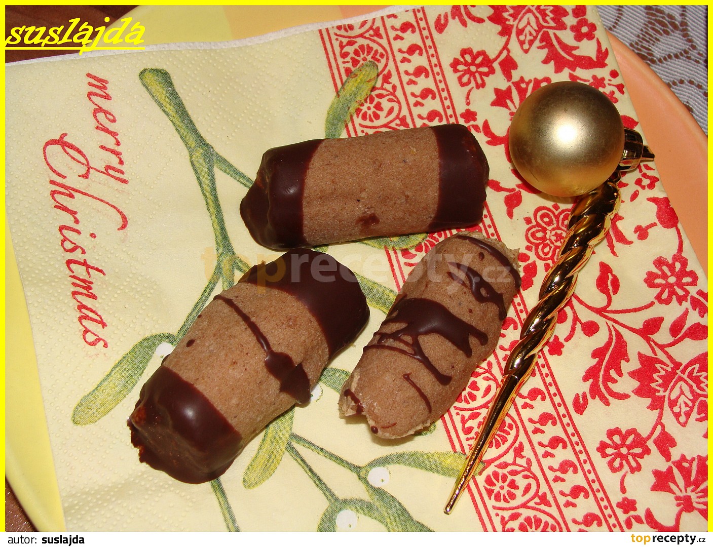 Ořechové trubičky recept - TopRecepty.cz