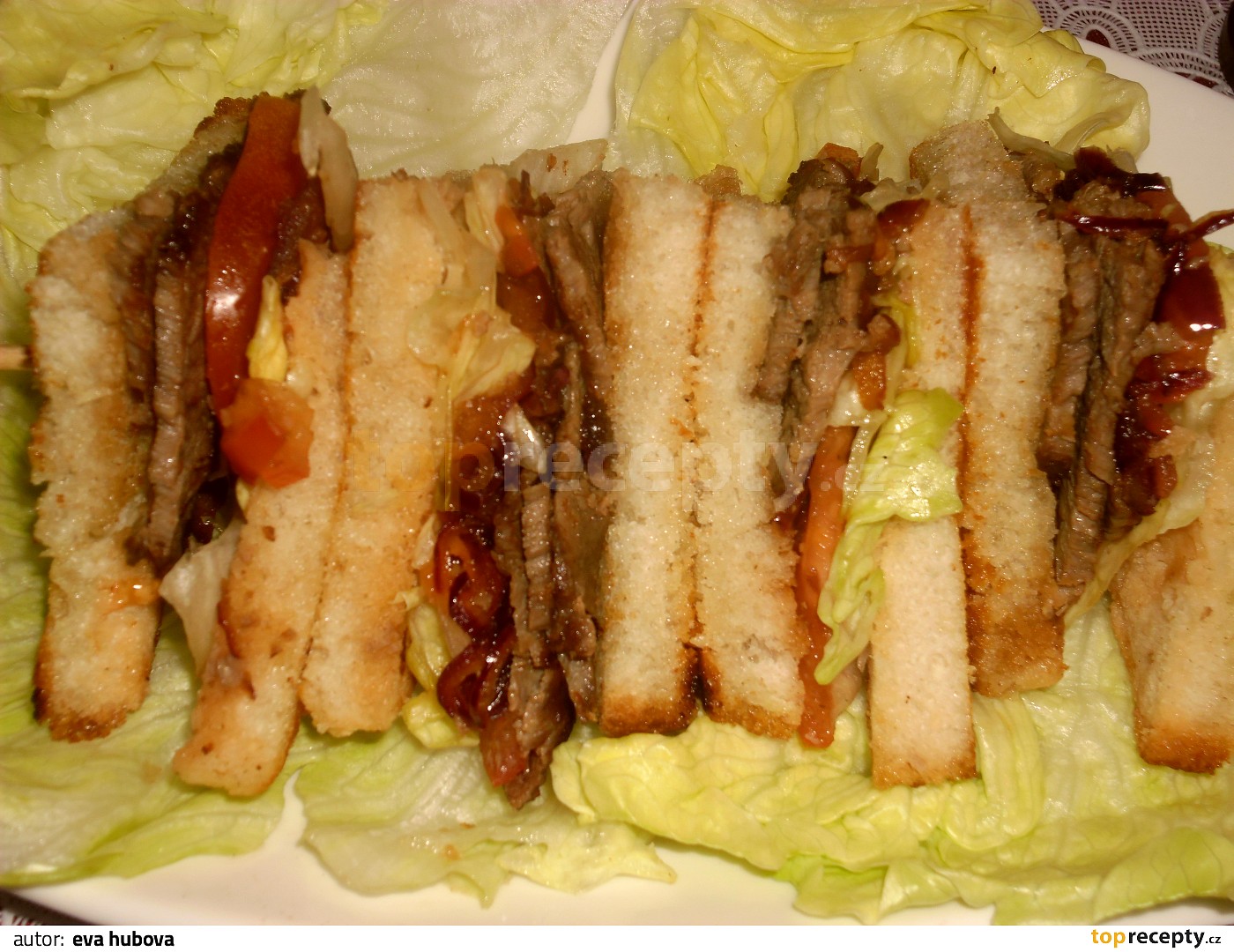 Steakový sendvič recept - TopRecepty.cz