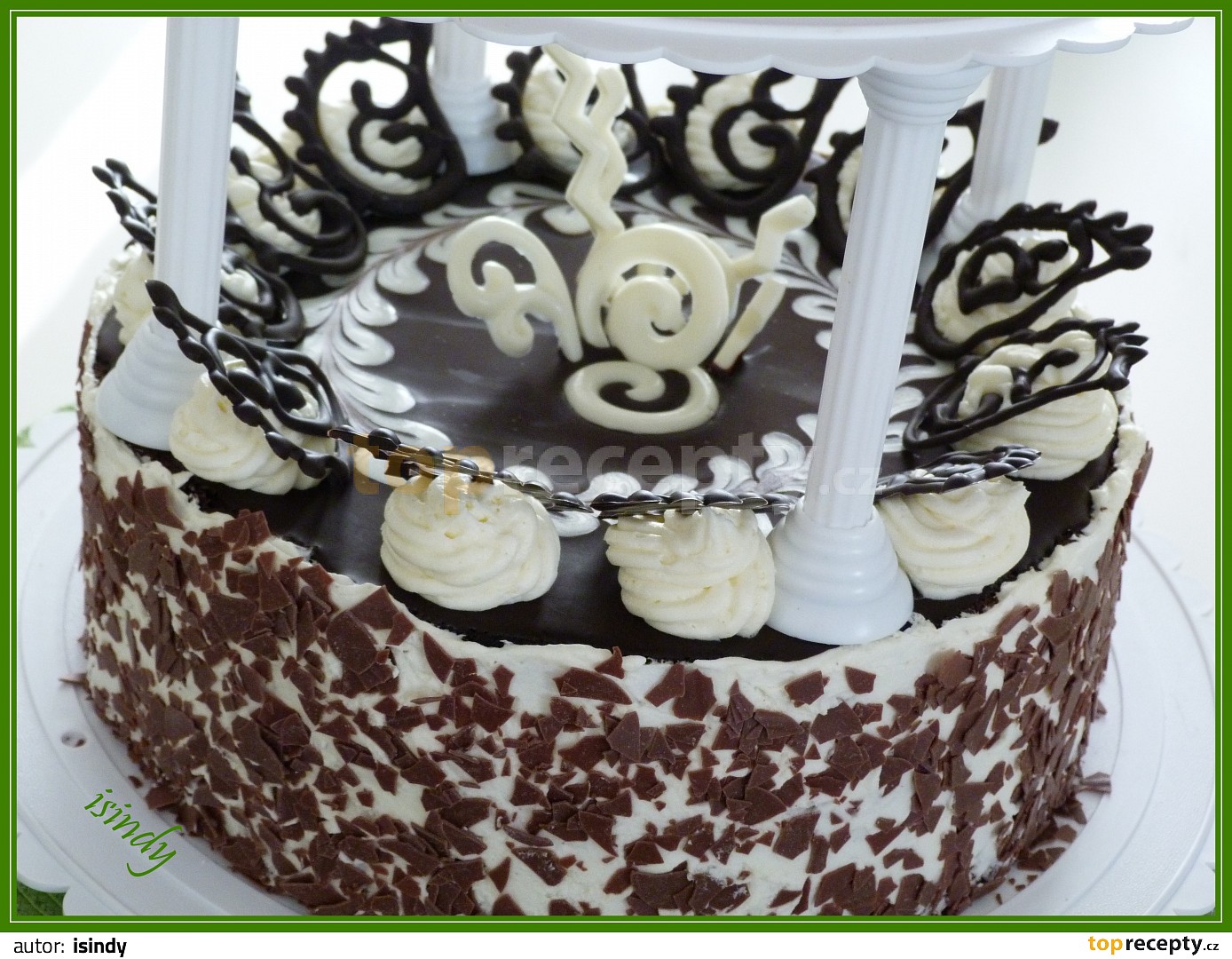 Čokoládový dvoupatrový dort recept - TopRecepty.cz