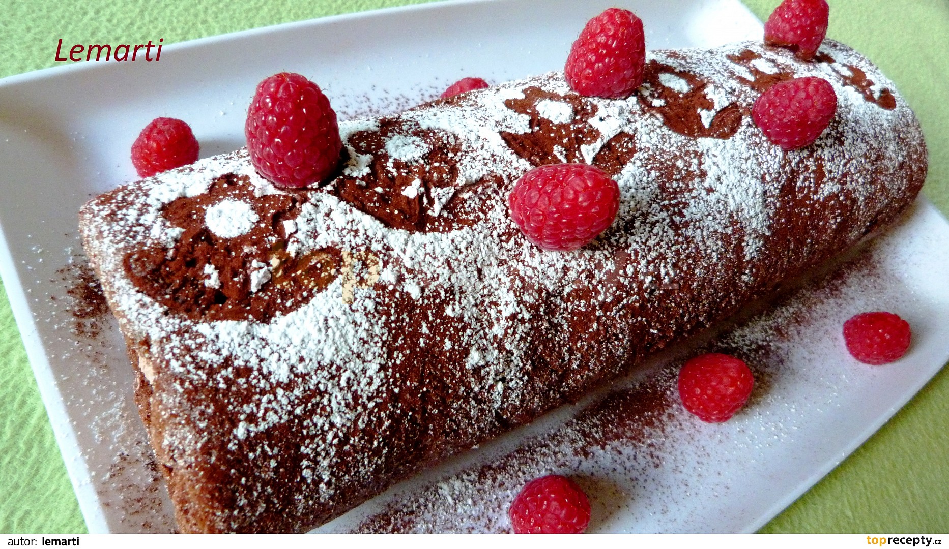 Malinová piškotová roláda recept - TopRecepty.cz