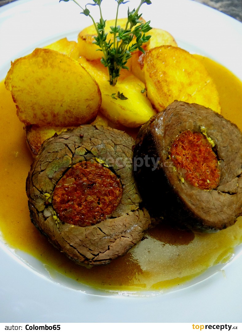 Hovězí pupek s čabajkou recept - TopRecepty.cz