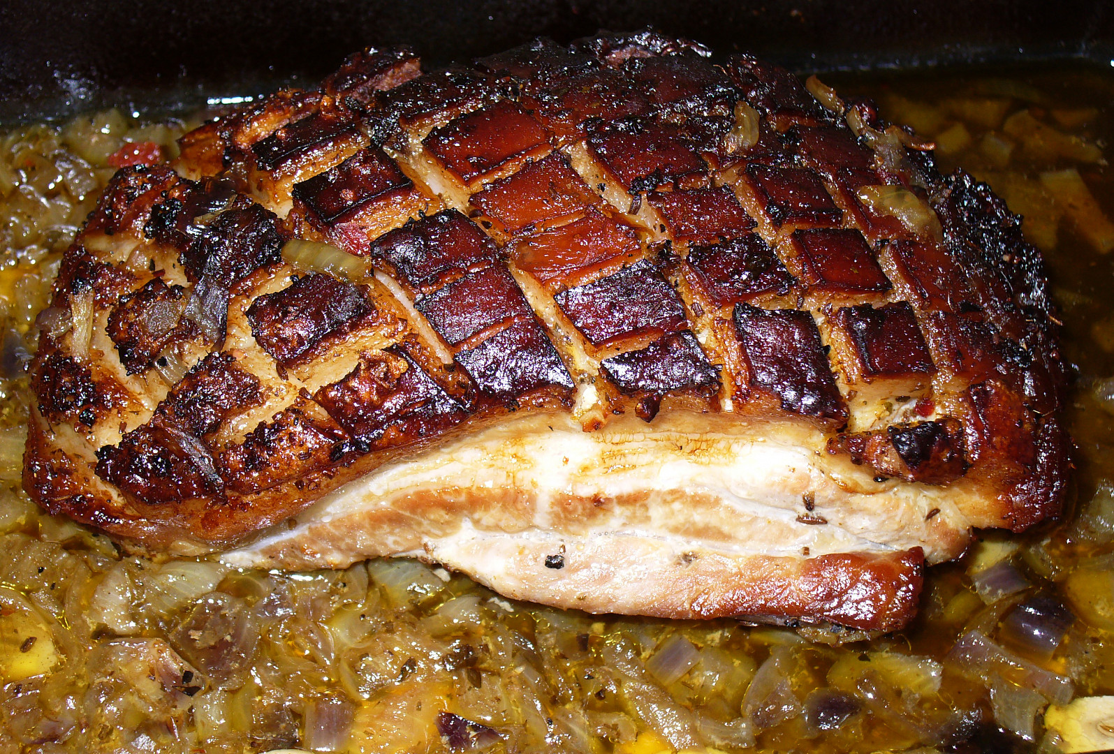 Pečený vepřový bůček recept - TopRecepty.cz