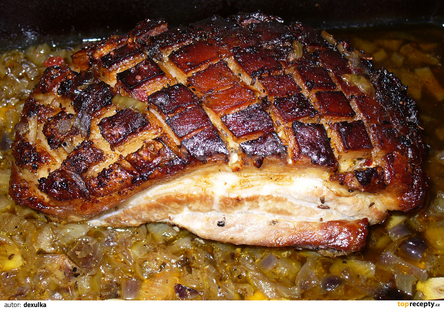 Pečený vepřový bůček recept - TopRecepty.cz