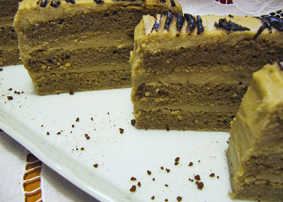 Jemné mocca řezy - TopRecepty.cz