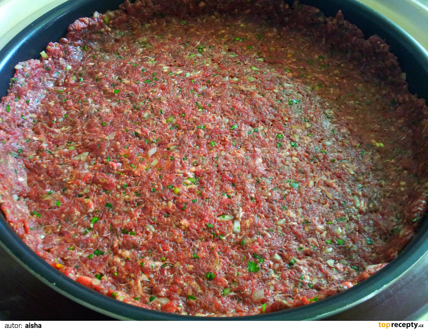 Sanijet kafta - mlete maso na plechu recept - TopRecepty.cz