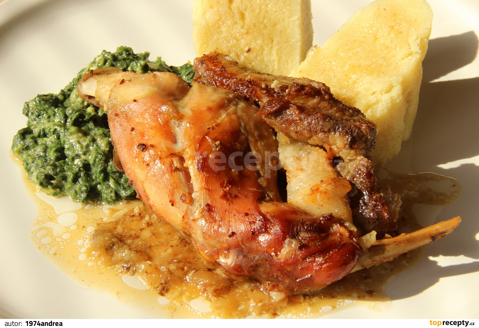 Pečený králík s bůčkem recept - TopRecepty.cz