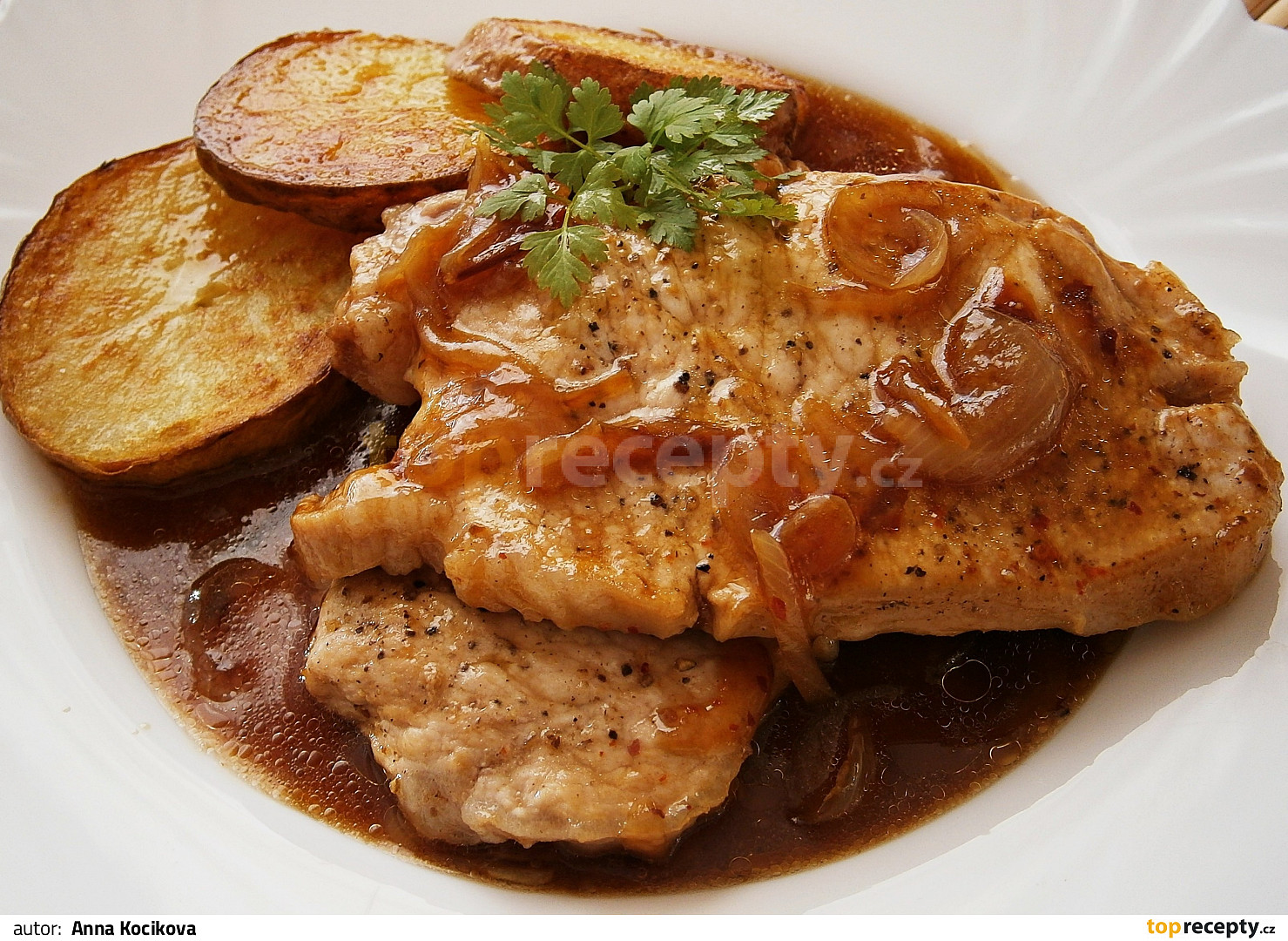 Vepřová kotleta na cibuli aneb "mámo, honem, já mám hlad" recept ...