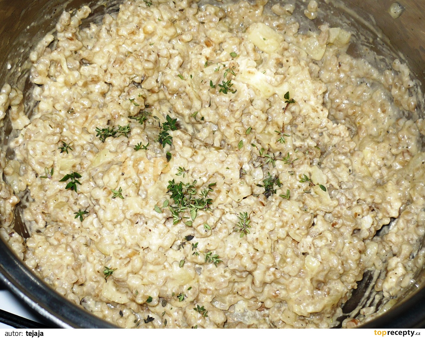 Kroupy se sýrem a vejci recept - TopRecepty.cz