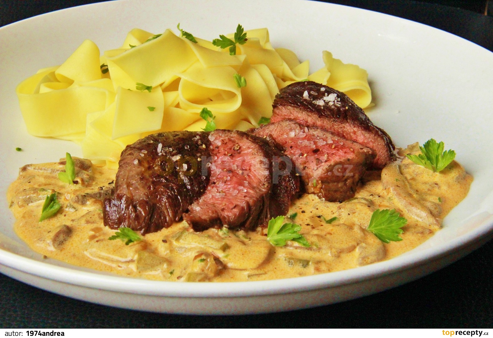 Hovězí steak " Stroganoff " ( Stroganov ) recept - TopRecepty.cz