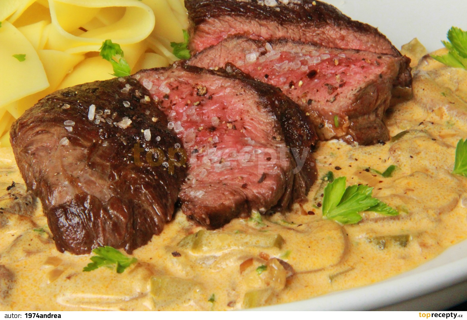Hovězí steak " Stroganoff " ( Stroganov ) recept - TopRecepty.cz
