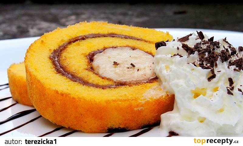 Banánová fofr roláda recept - TopRecepty.cz