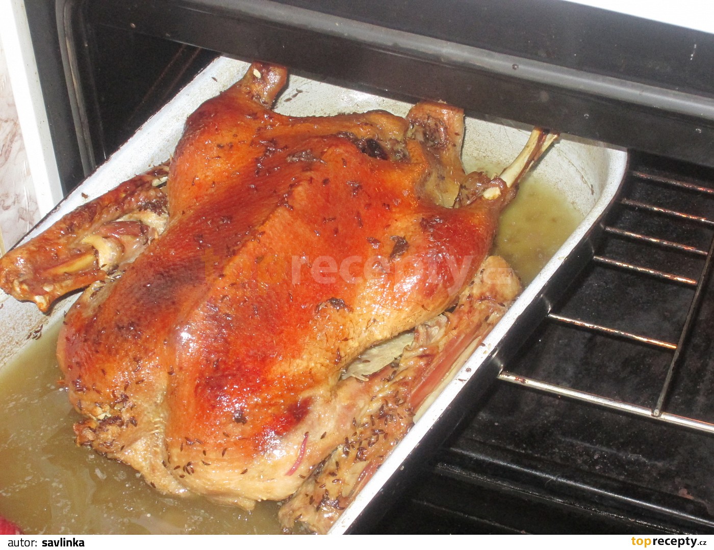 Husa a kachna pečená recept - TopRecepty.cz