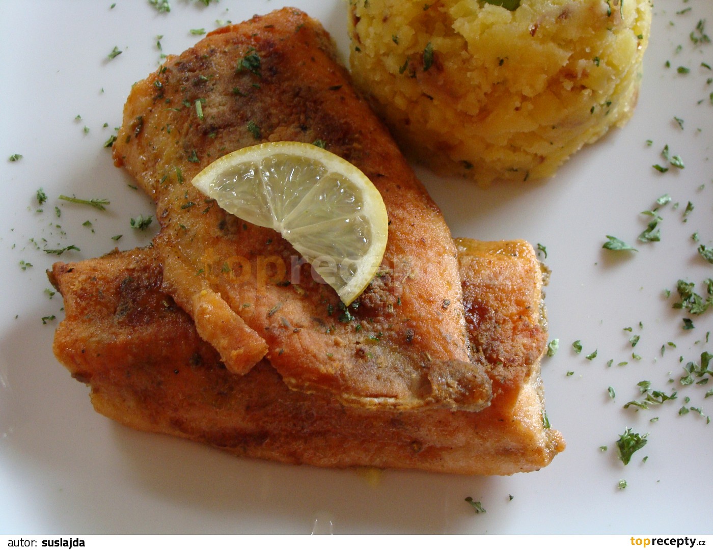 Citronový pstruh lososovitý recept - TopRecepty.cz
