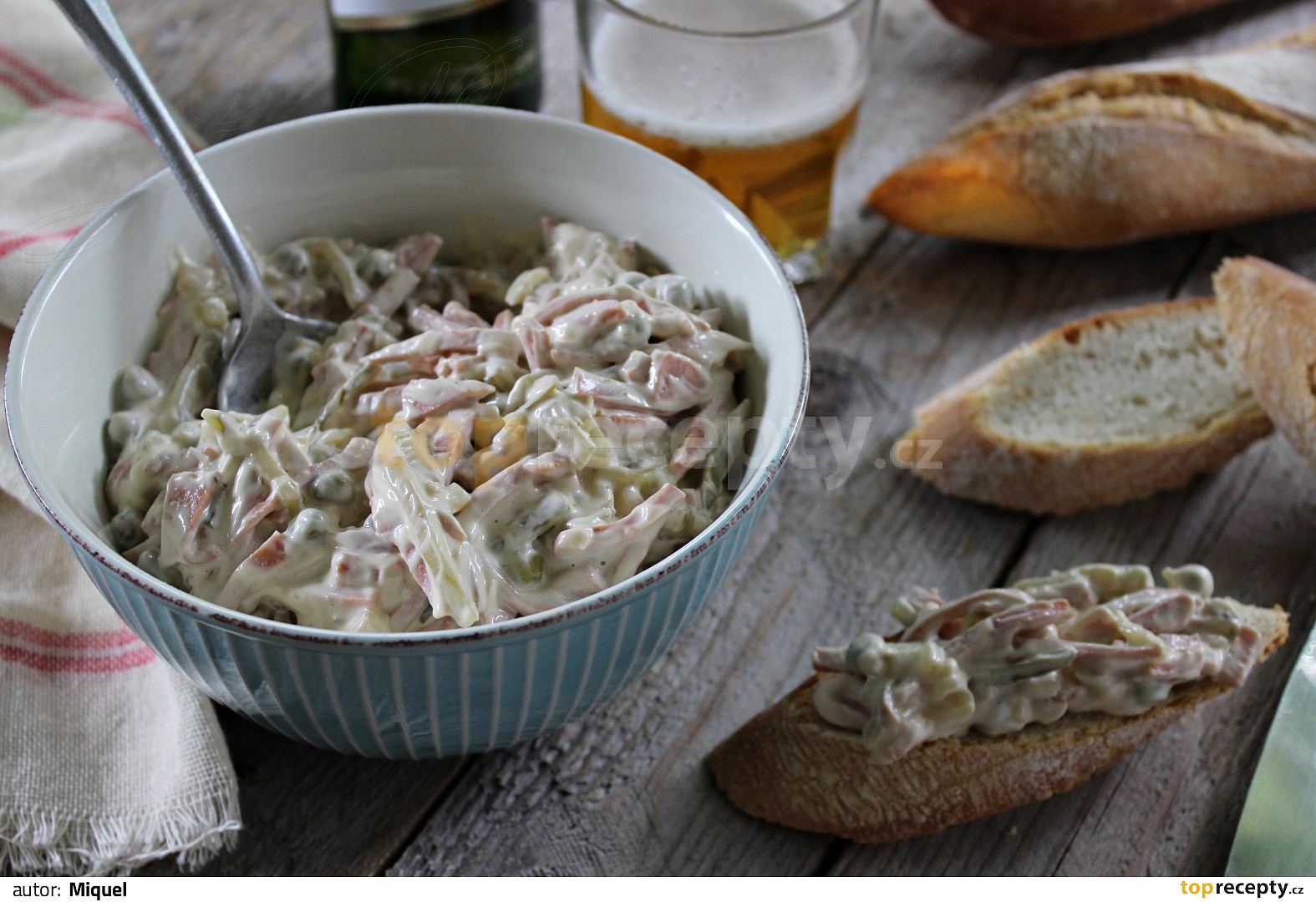 Pařížský salát recept - TopRecepty.cz