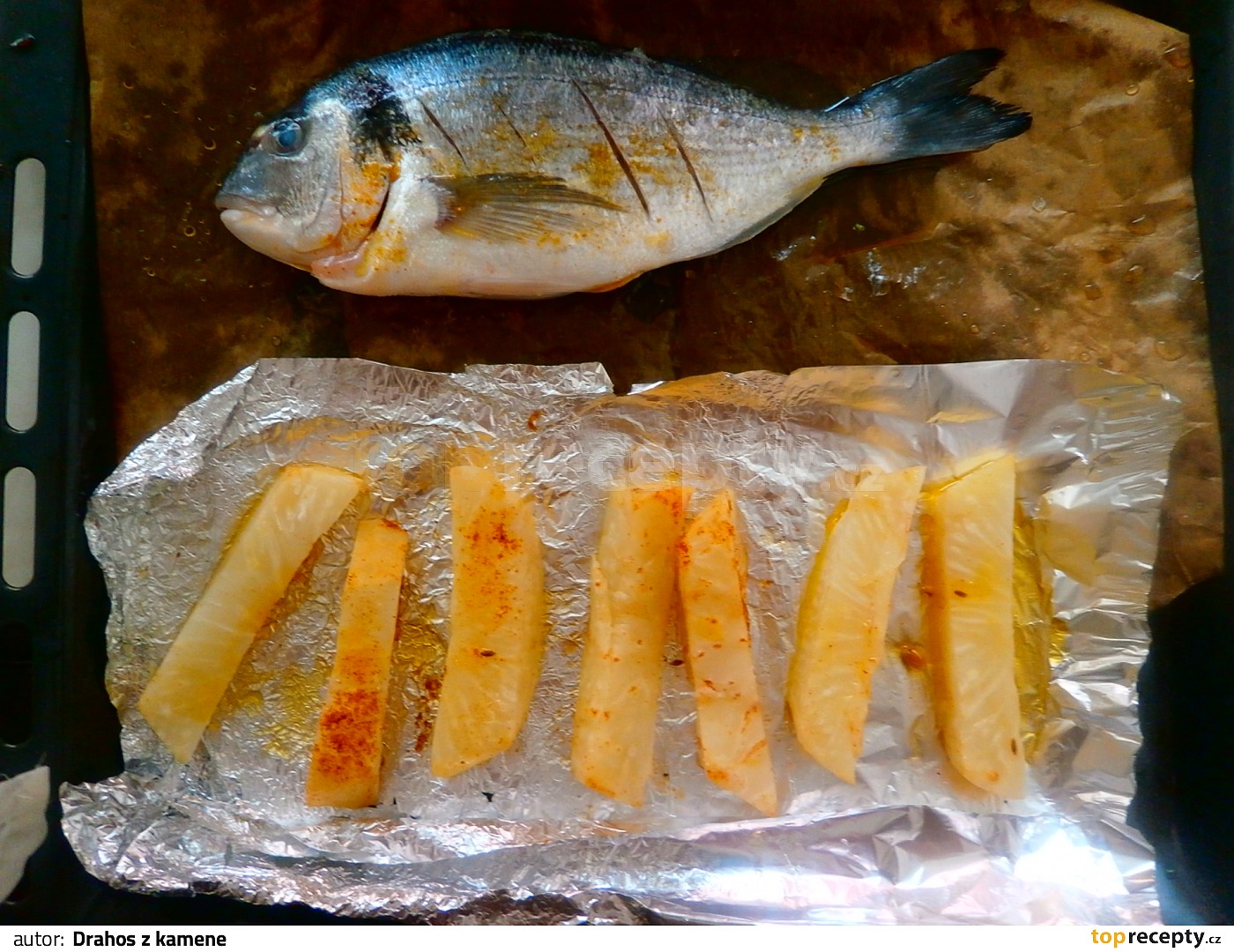 Pražma královská a celerové hranolky recept - TopRecepty.cz