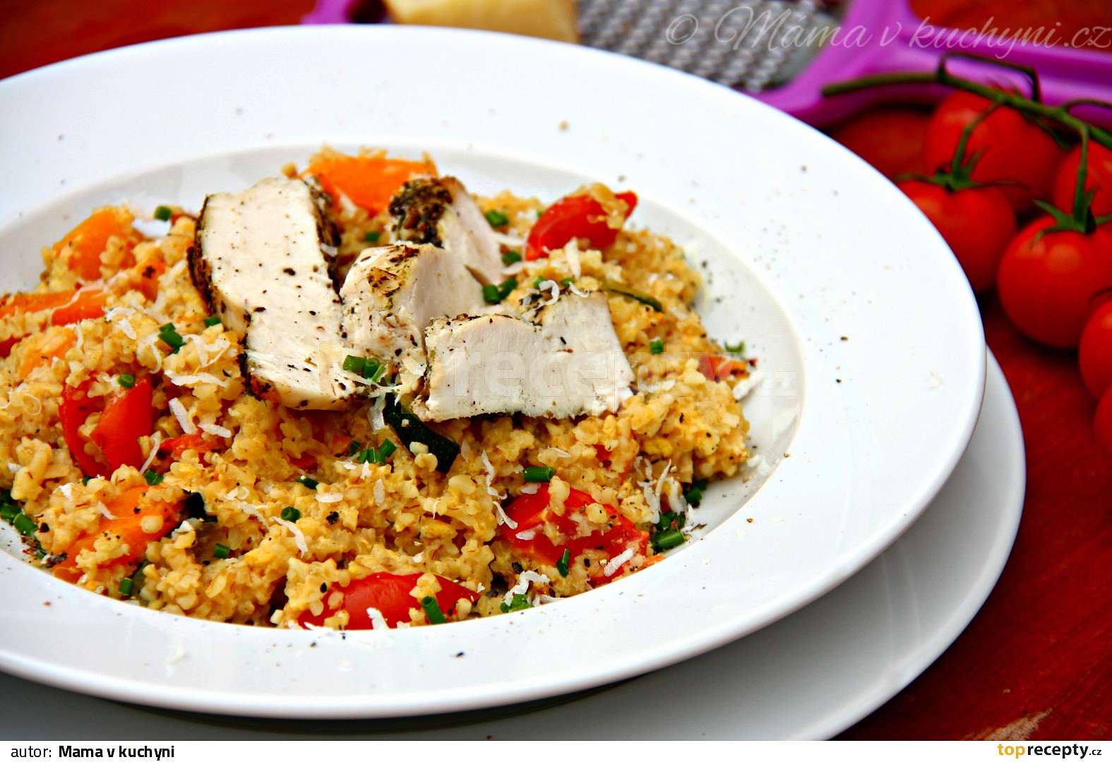 Bulgur s grilovanou zeleninou recept - TopRecepty.cz