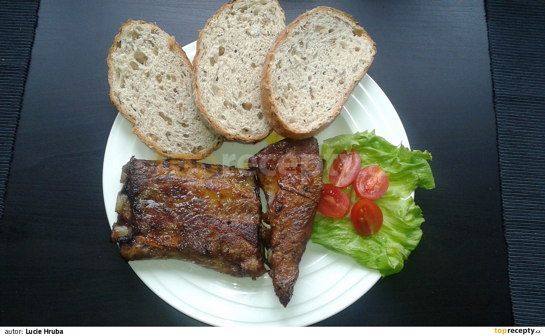 Pečená vepřová žebra recept - TopRecepty.cz