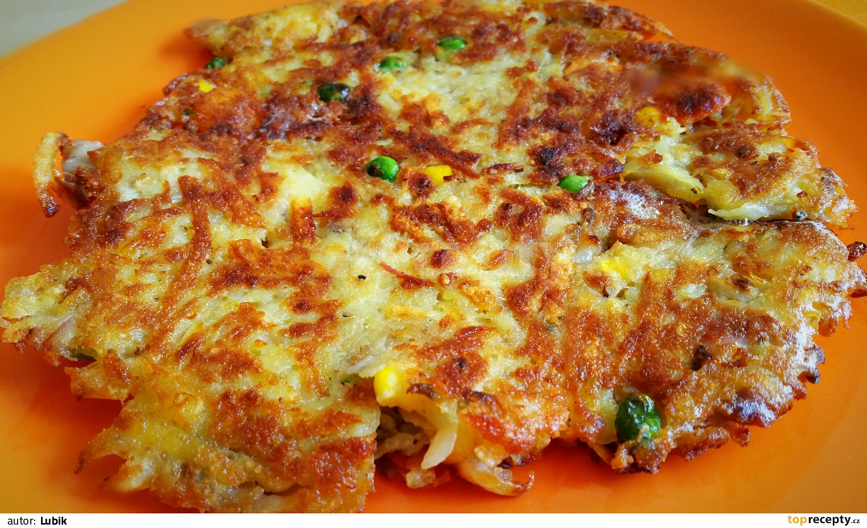 Bramborák se zeleninou a kuřecím masem recept - TopRecepty.cz