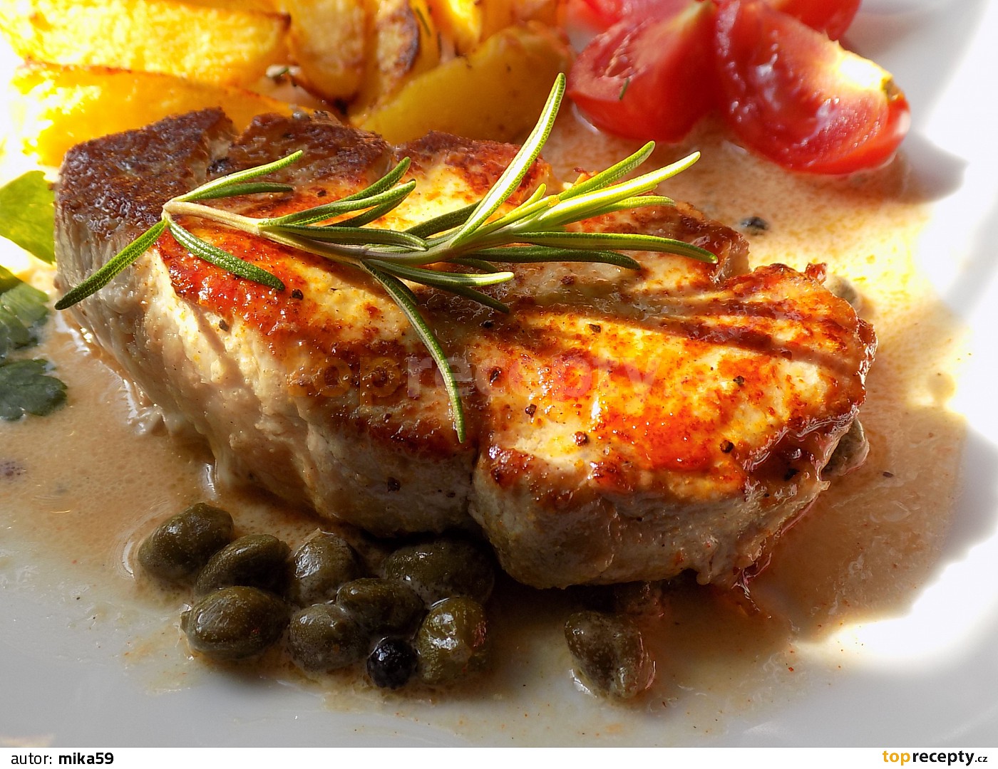 Krkovička s kapary omáčkou recept - TopRecepty.cz