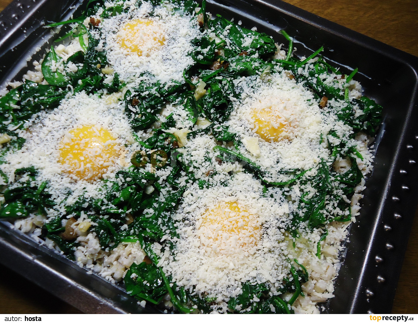 Kroupy zapečené se špenátem recept - TopRecepty.cz