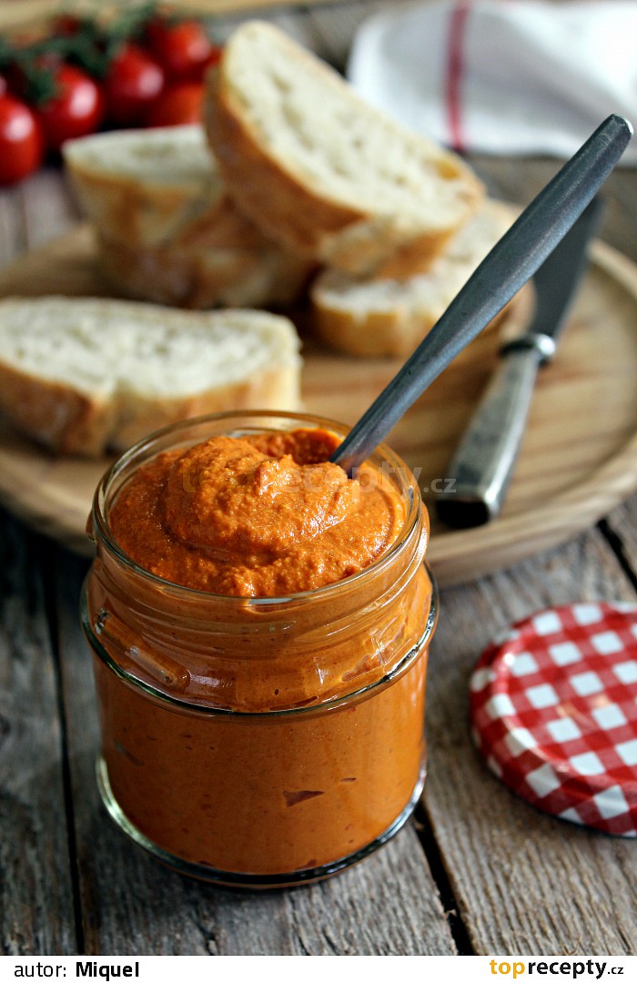 Pomazánka z pečených paprik (veggie) recept - TopRecepty.cz