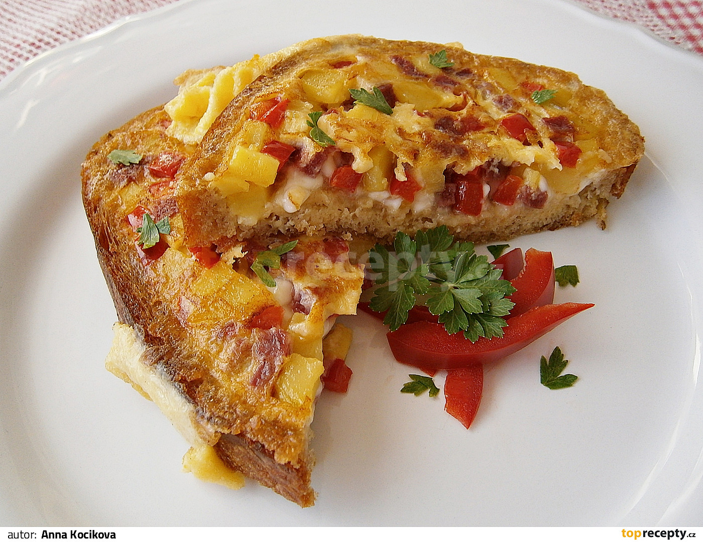 Selská omeleta v chlebu recept - TopRecepty.cz