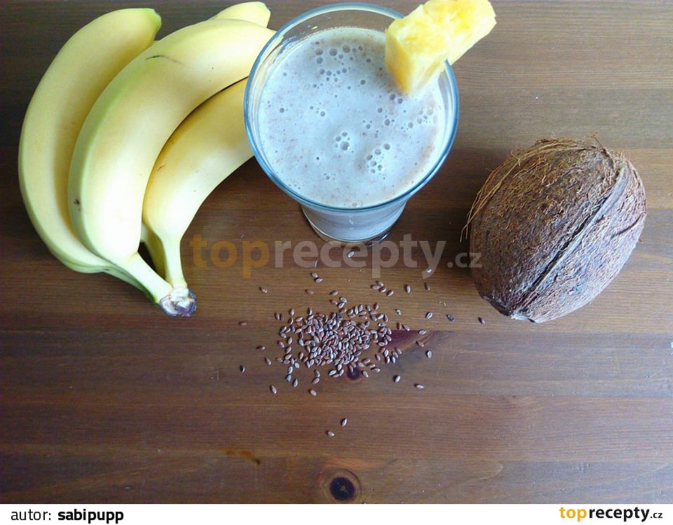 Smoothie banán s lněným semínkem recept - TopRecepty.cz