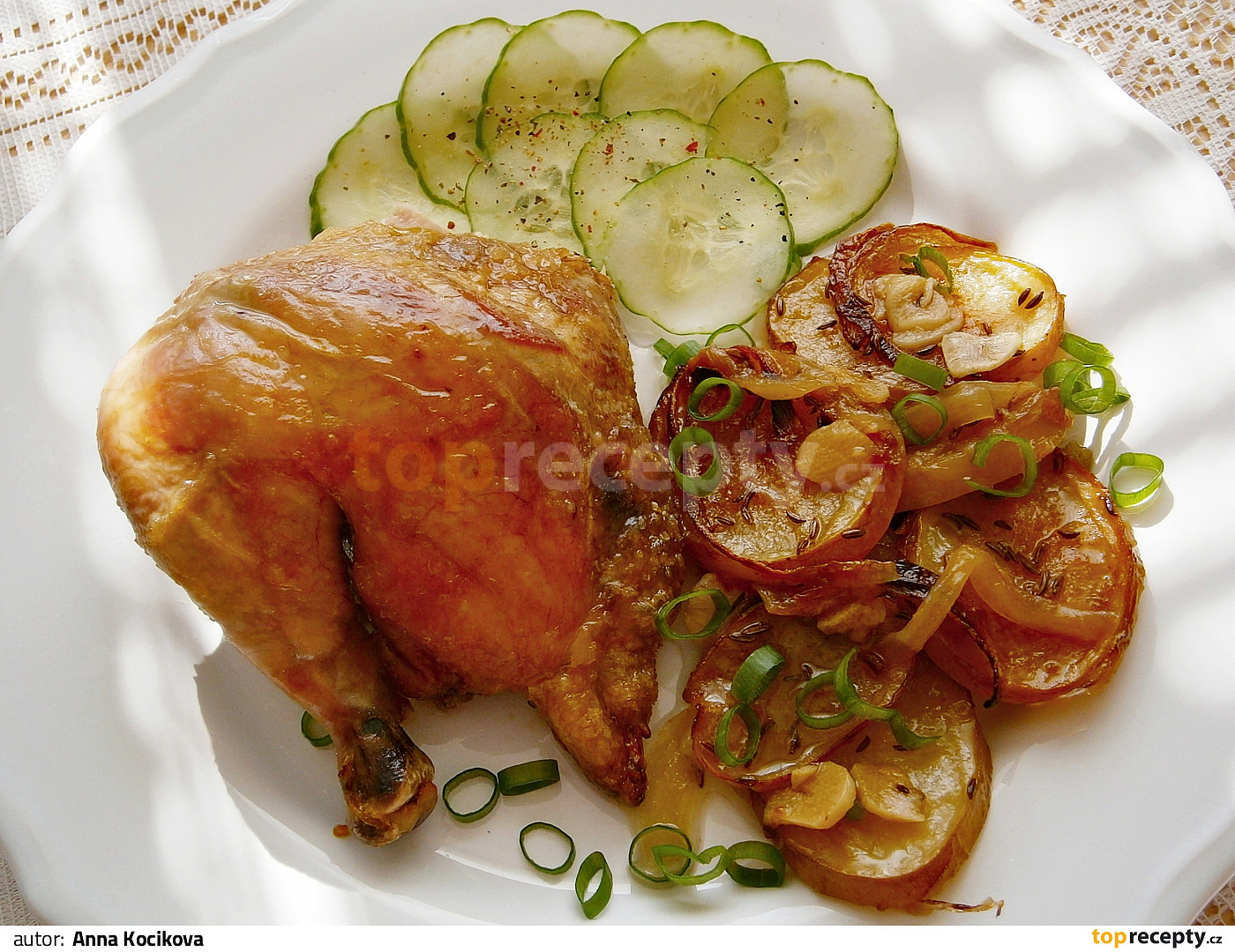 Kuře pečené na mřížce recept - TopRecepty.cz