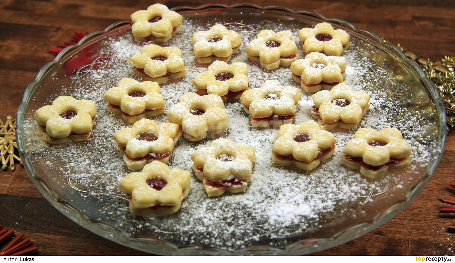 Linecké cukroví recept - TopRecepty.cz