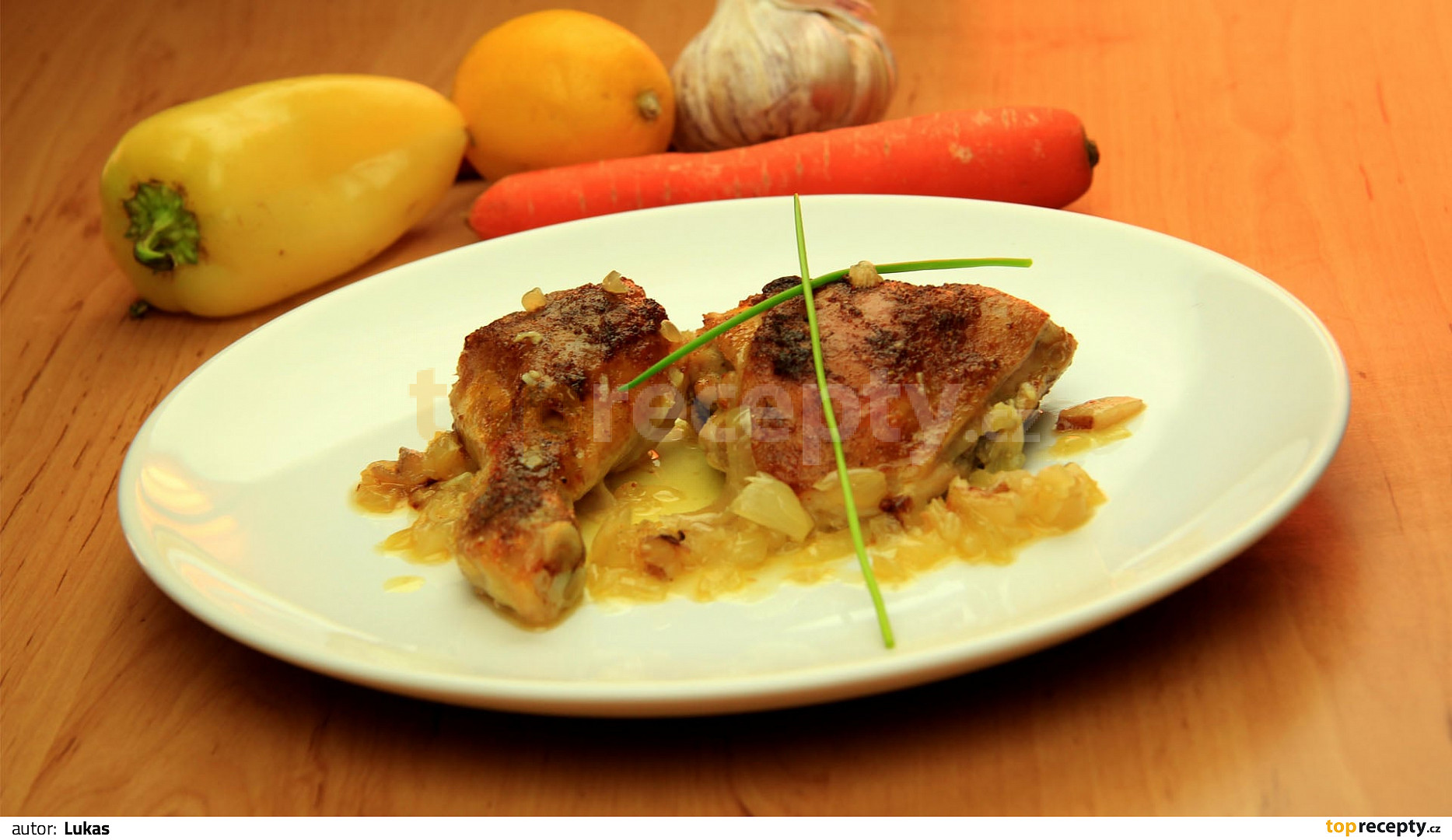 Pečené kuře recept - TopRecepty.cz