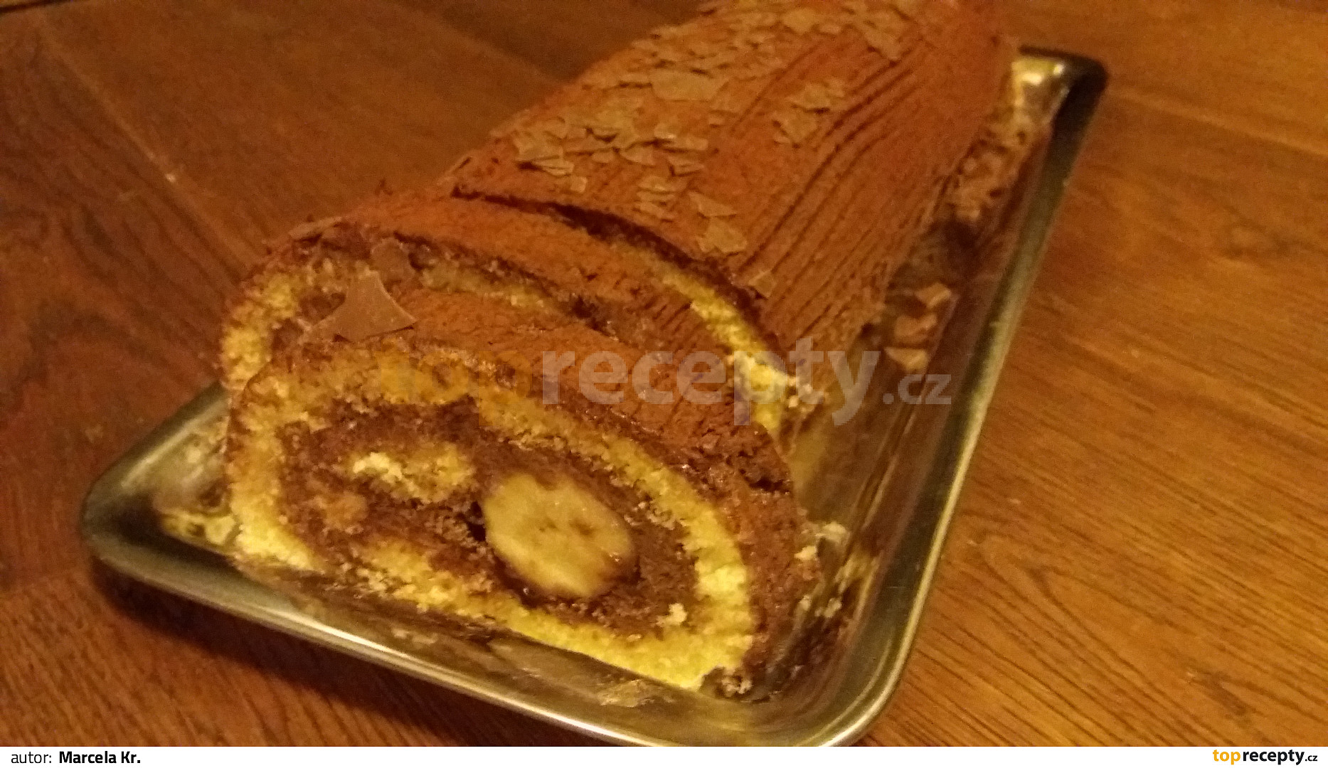 Banánová roláda recept - TopRecepty.cz