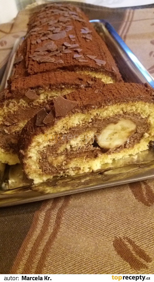Banánová roláda recept - TopRecepty.cz
