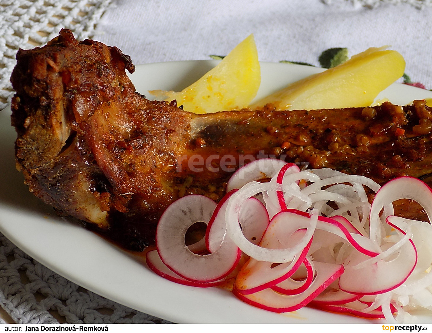 Pečená vepřová žebra recept - TopRecepty.cz