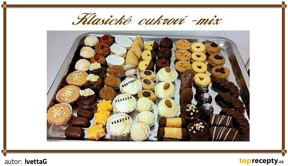 Klasické vánoční cukroví - mix recept - TopRecepty.cz