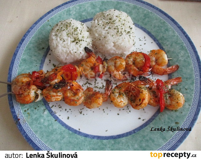 Krevety na grilu jako špíz recept - TopRecepty.cz