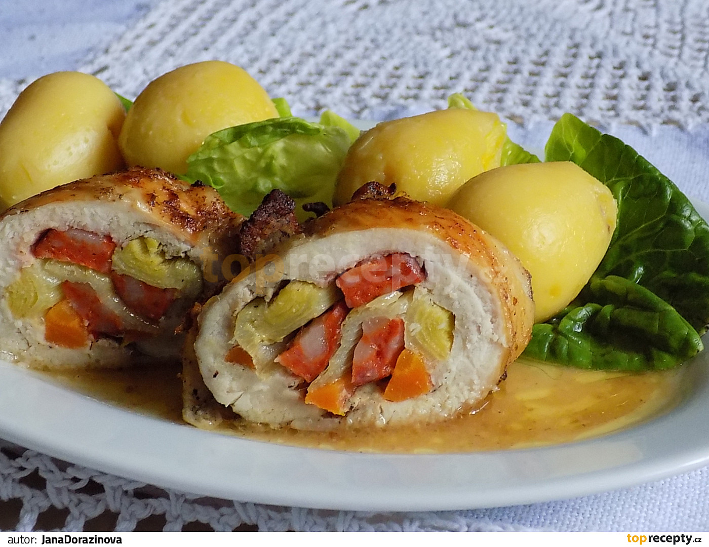 Rolády z kuřecích horních stehen recept - TopRecepty.cz