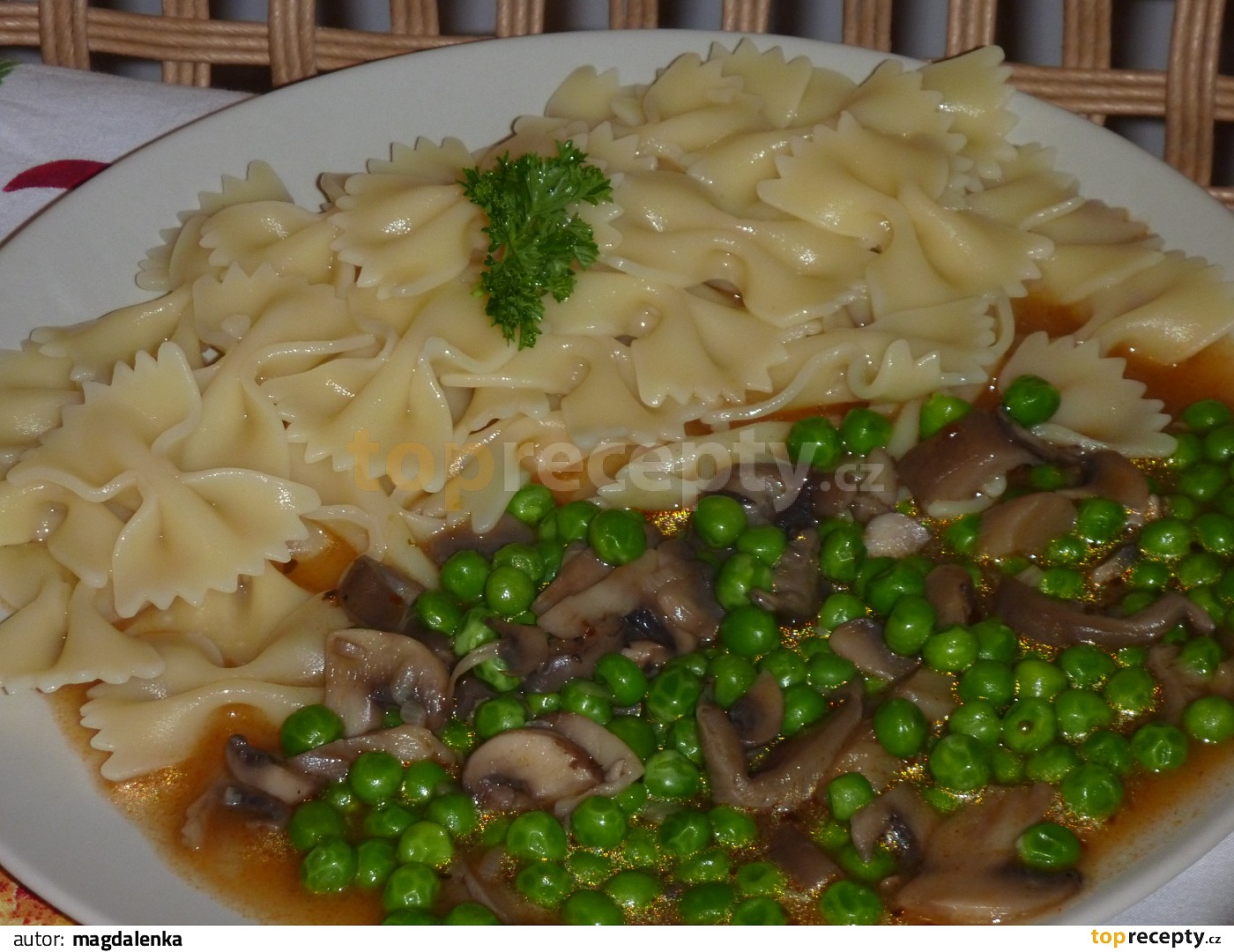 Houbový hrášek recept - TopRecepty.cz